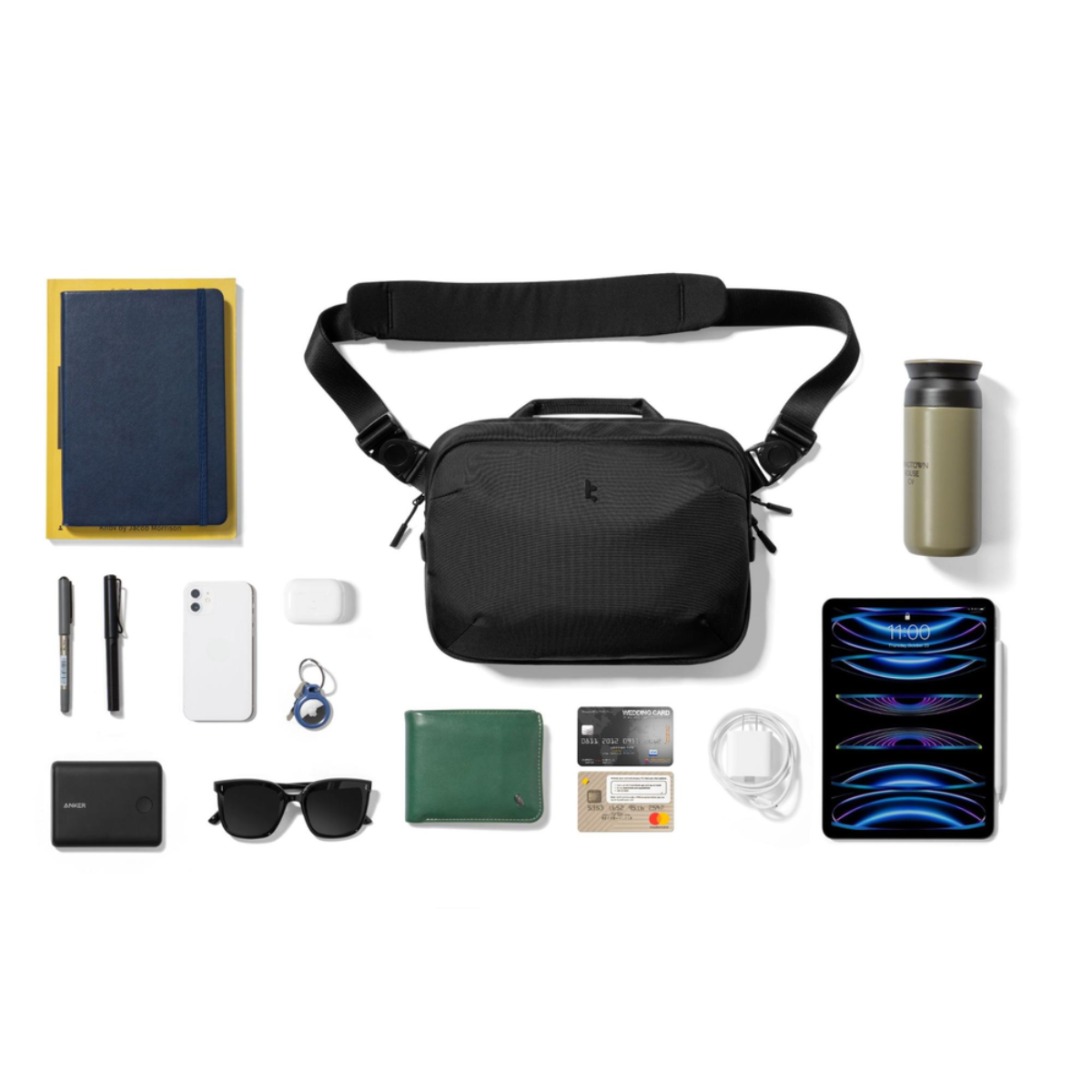 Tomtoc Urban EX-B11 Tablet Shoulder Bag 11" For iPad Size 10.9-11 ...