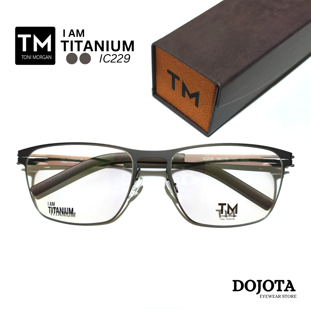 Toni Morgan Titanium Eyeglasses Frame Model IC229 Grey Brown | Shopee ...