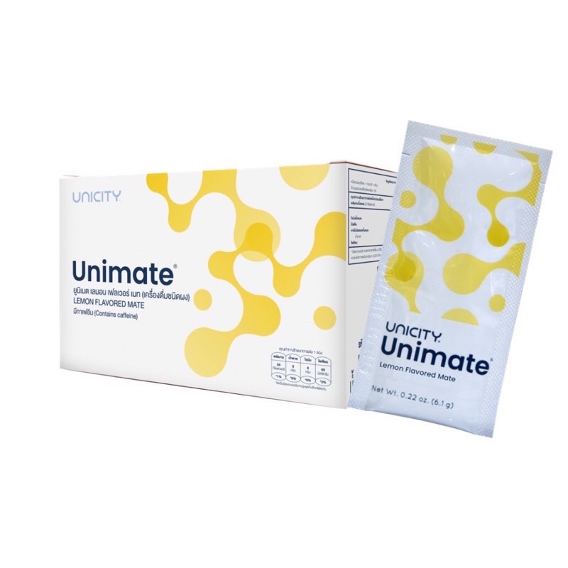 Unimate Lemon Flavored Flavor (1 Box 30 Sachets import Label 100% ...