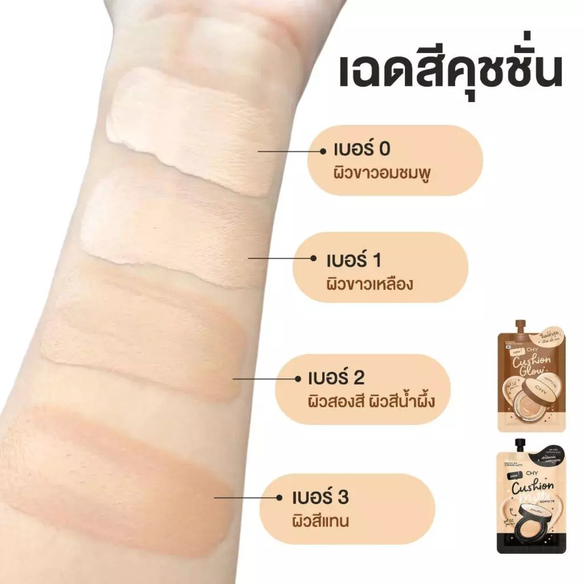 Hoyeon Cushion [Box/5 Sachets] CHY Essential Skin Matte/Ultimate Glow ...