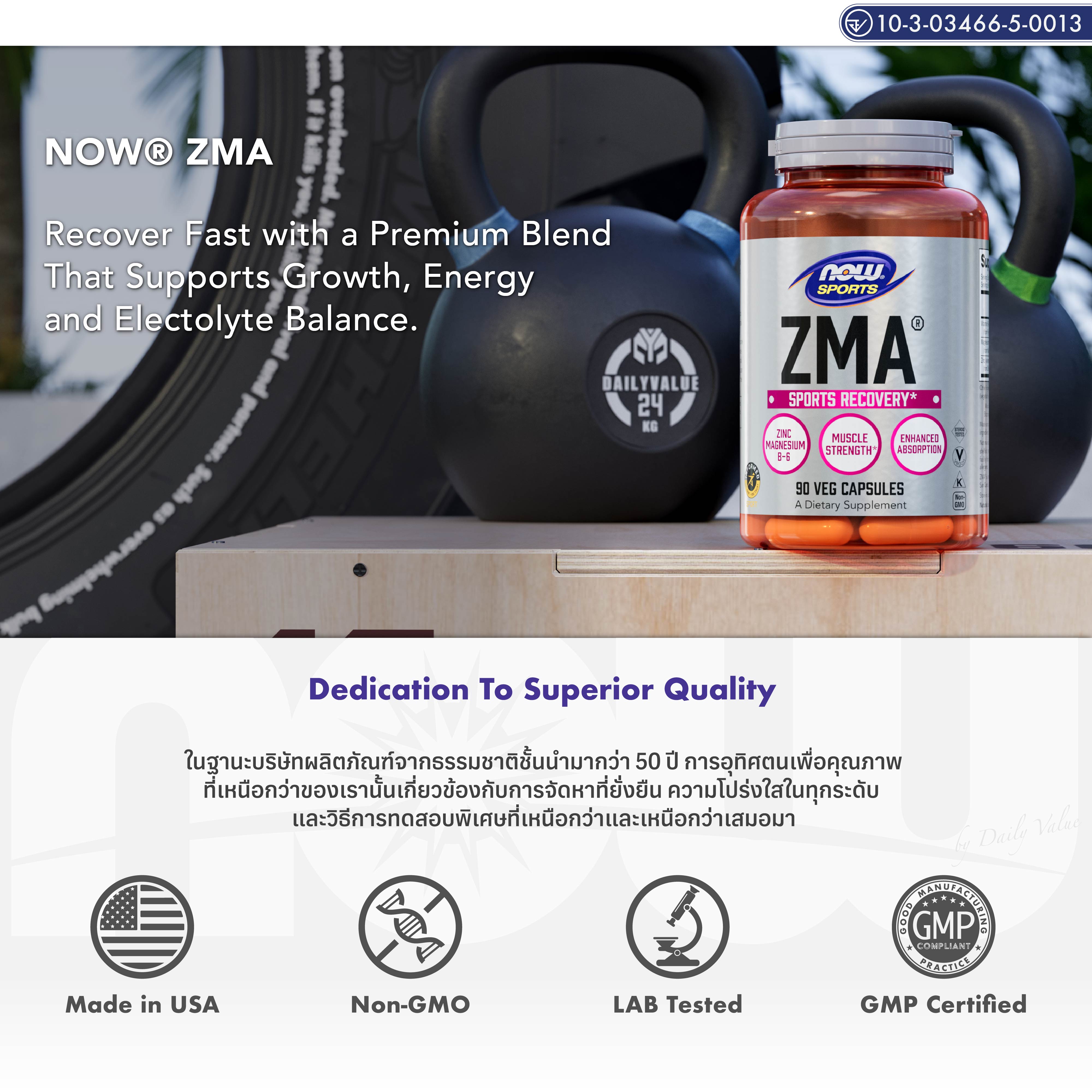 Cma | ZMA/Zinc-Magnesium-Vitamin B-6 [Capsules] by NOW SPORTS Authentic ...