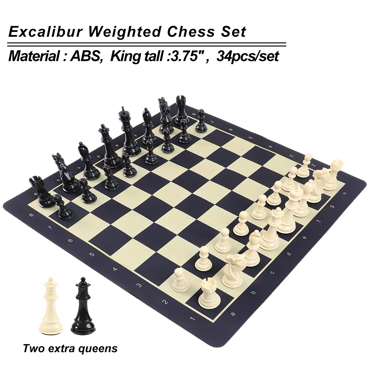 [Super Chess] 3 3/4" Excalibur Series Plastic Chess Pieces ...
