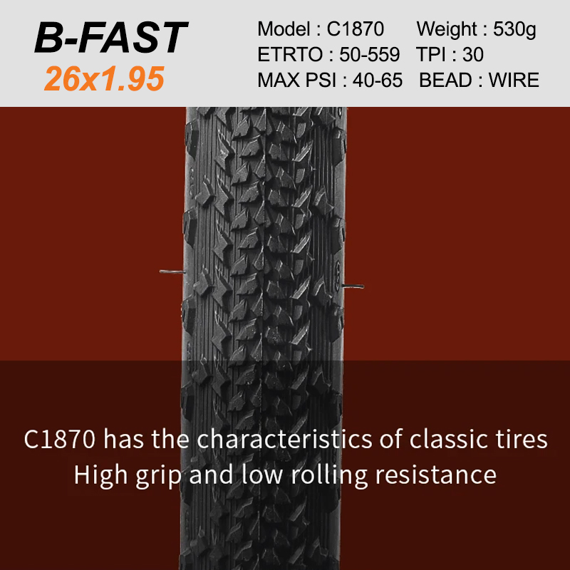 Bicycle Tire CST B-FAST 26x1.95 Wire Edge XC Tires Are Designed ...