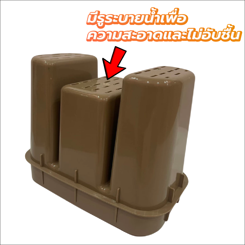 Charoensuk KEYWAY Plastic Spoon And Fork Box With Clear Lid Model KLC ...