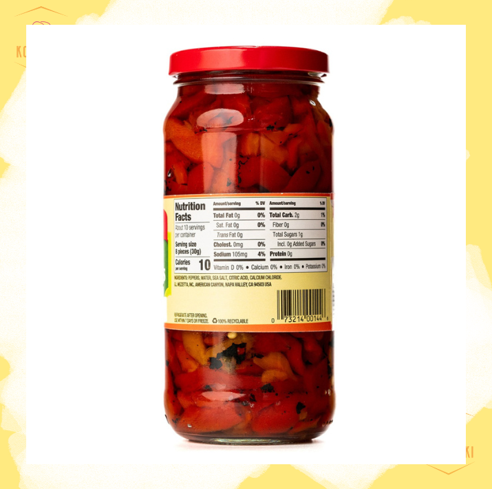 Mezzetta Mild Roasted Red Bell Peppers Strips 16 oz/454g/Pickled Sweet ...