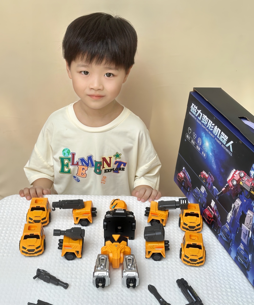 Robot Assembly Magnetic Blocks Transform Into Military Vehicles ...
