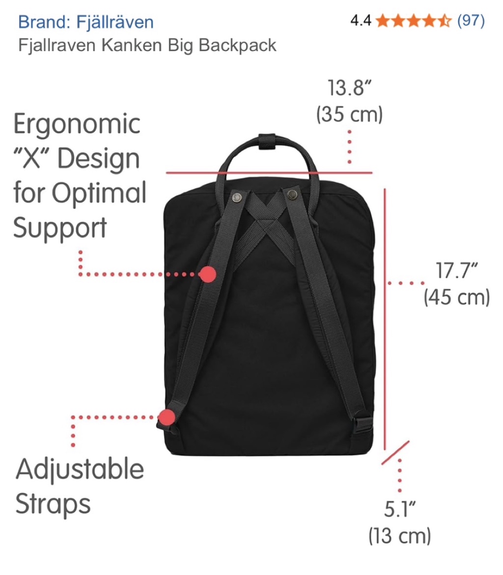 Fjallraven Kanken Big Backpack | Shopee Philippines