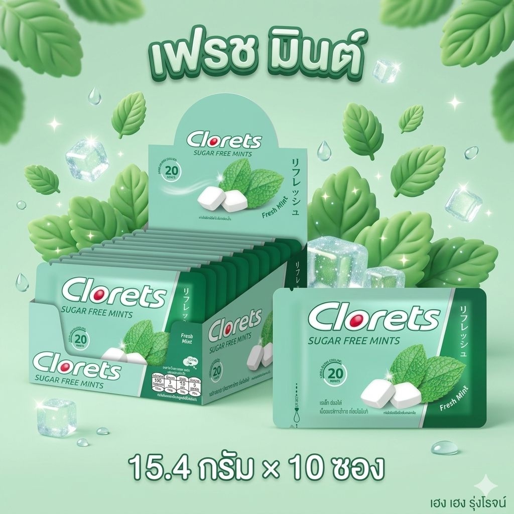 [Pack Of 10] Clorets Sugar Free Tablets Sugar-Free 15.4g Candy | Shopee ...