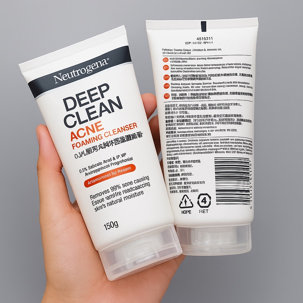 Neutrogena Facial Cleansing Foam Deep Clean Acne 150 G. | Shopee ...