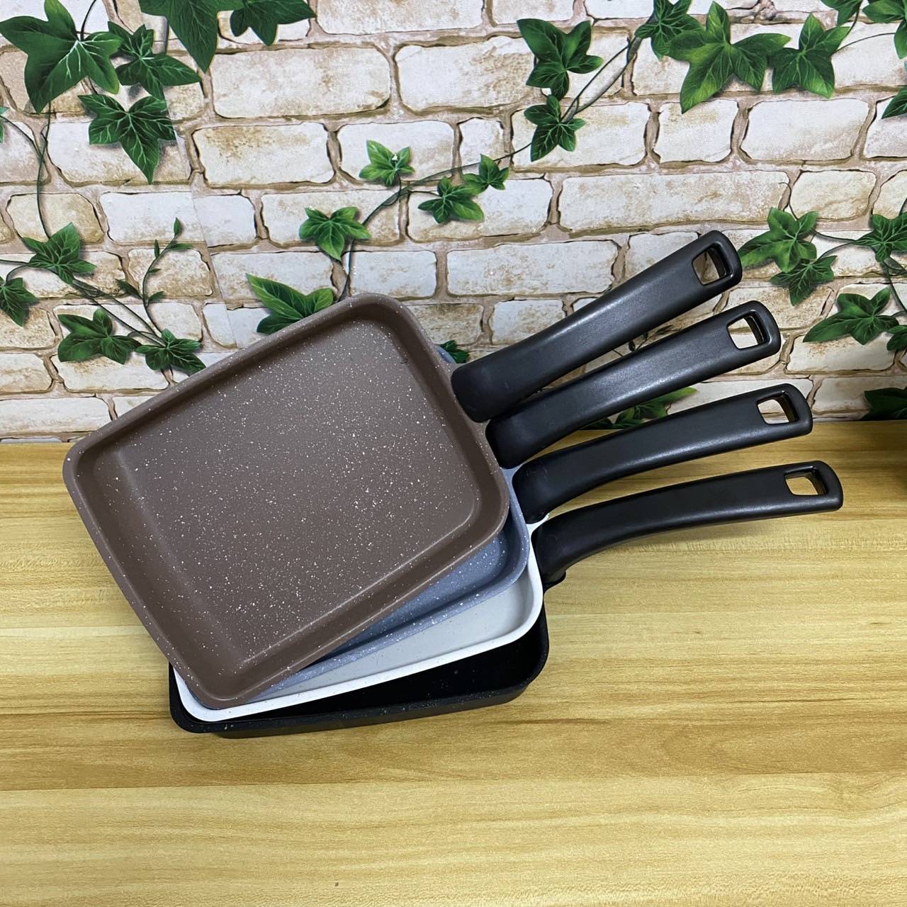 Egg Roll Pan Square Non-stick Coating Plastic Handle (No Silicone ...