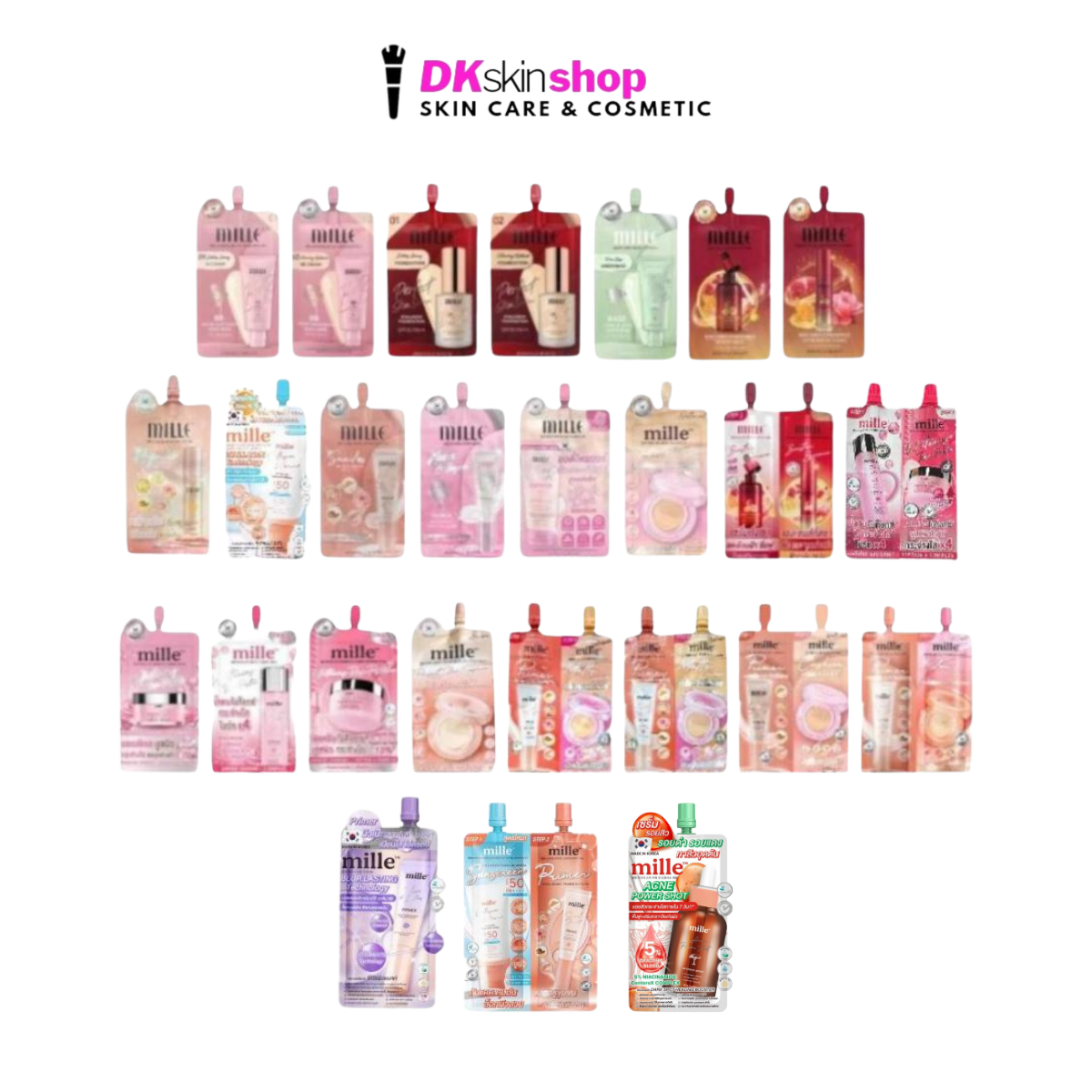 Mille [Box/6 Sachets] Foundation/Bb/Sunscreen/Primer/Body Primer ...