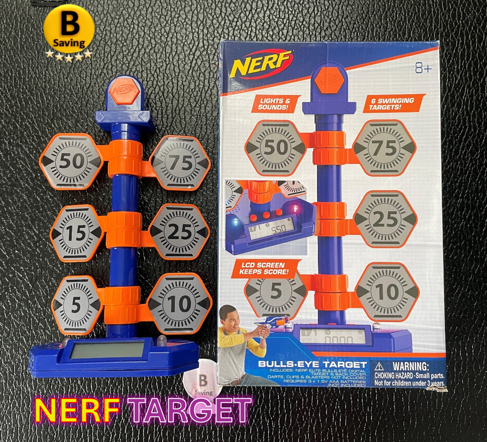 NERF Bulls-Eye Digital Target With Sound With Lights Lcd Screen ...