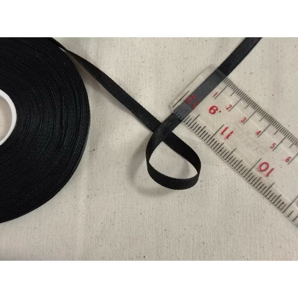 Black Ribbon Bow Size 1.2cm Or 0.5 Inches Sold In Rolls (50 Yards ...