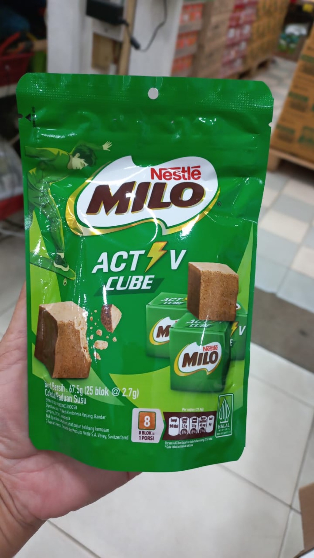 Nestle Milo Activ Cube Square Tablets Size 67.5 Grams Approximately 25 ...