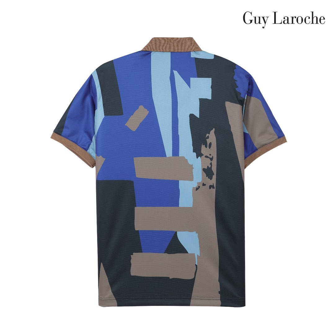 Guy Laroche Short-Sleeved Polo Shirt Printed Pattern SLIM FIT Style ...