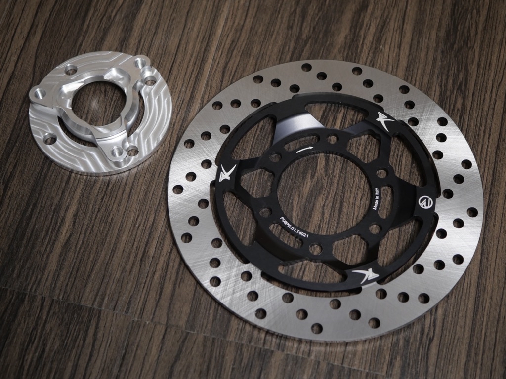 Brake Disc TK 200 Mm Black Box Straight Hole Type + Old Wave 125 Pad ...