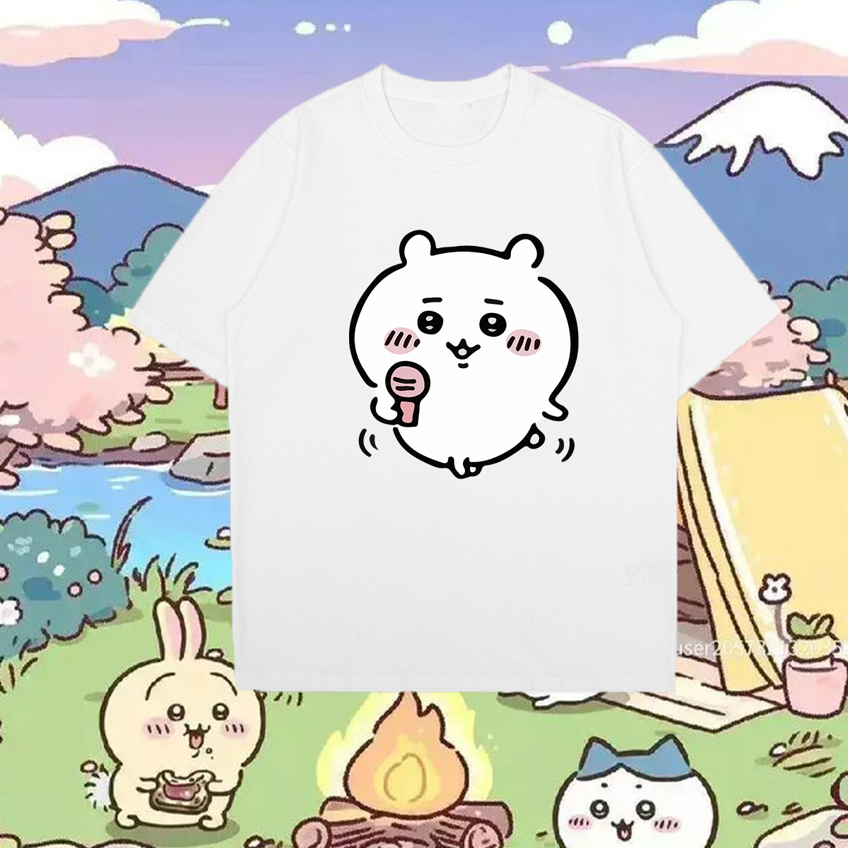 New shirt Anime kawaii Chiikawa Cartoon T-shirt Good Fabric Cotton ...