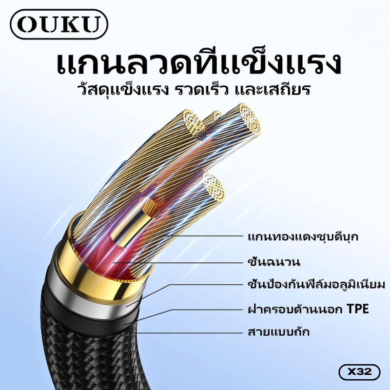 OUKU X32 Fast Charging Cable Braided High Quality Overcurrent ...