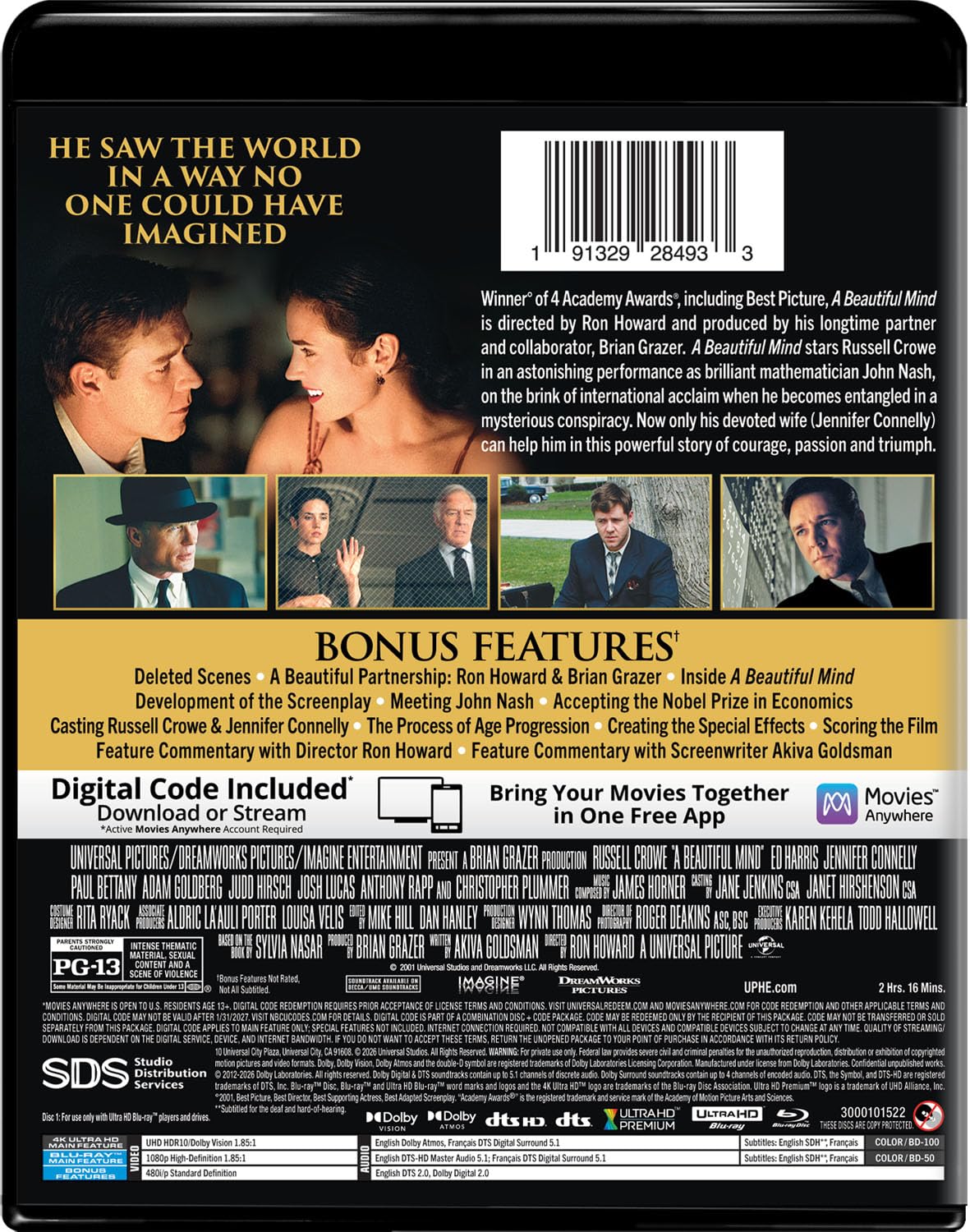 [Please Inquire Before Ordering] A Beautiful Mind (4K Ultra HD + Blu ...