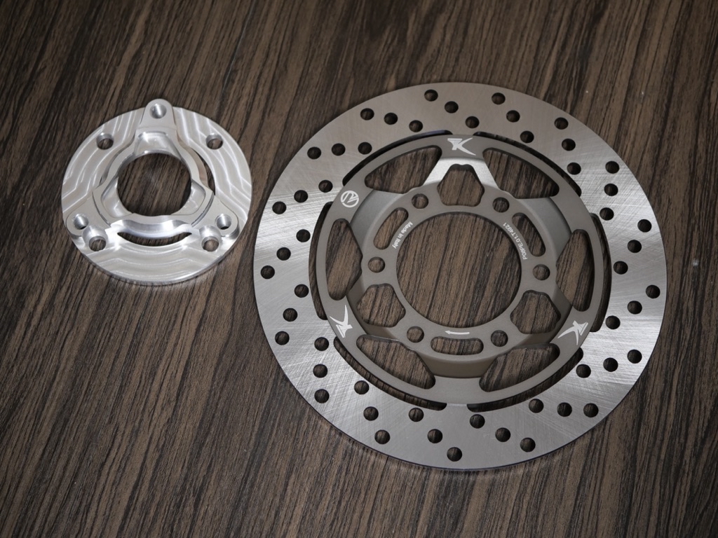 Brake Disc TK 200 Mm Black Box Straight Hole Type + Old Wave 125 Pad ...