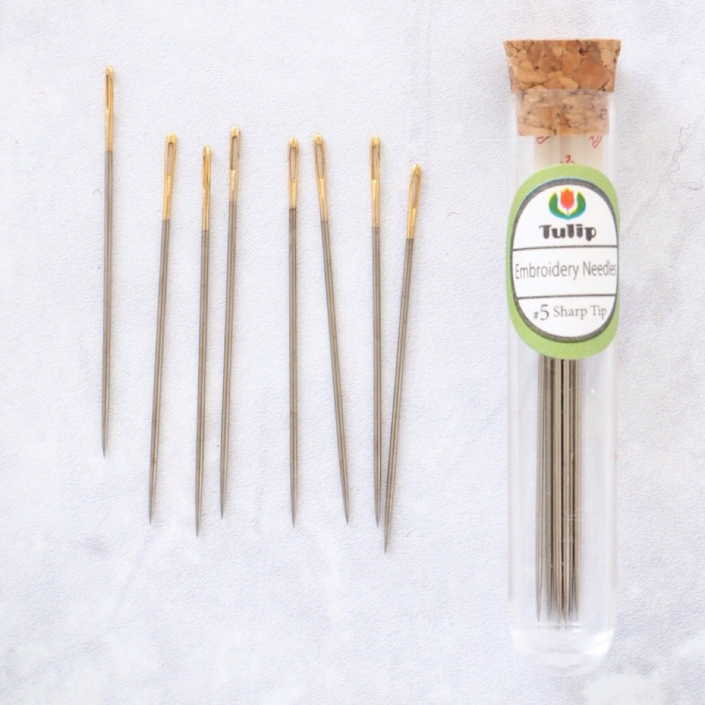 Tulip Embroidery Needles Gold eyes Hiroshima made in japan | Shopee ...
