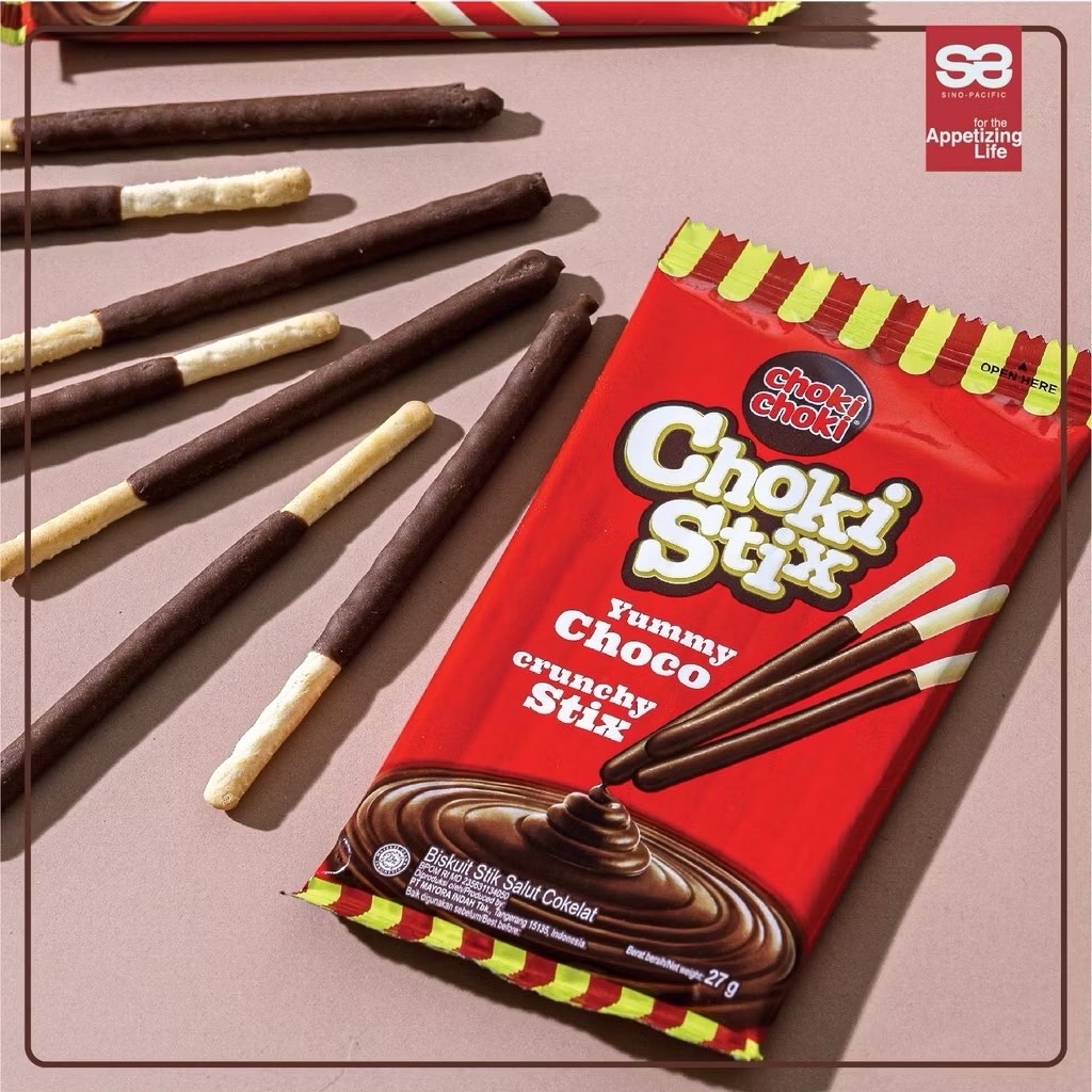 [1 Box] Choki Stixs Sticks Chocolate Coated Biscuit 24 G x 12 Packs ...