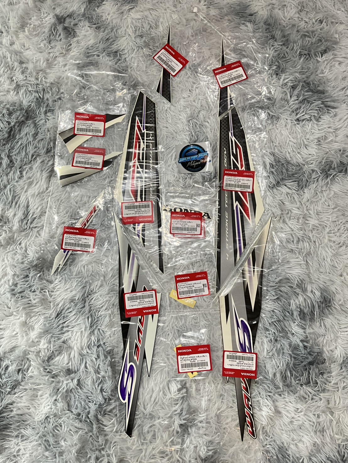 Wave 125s Sticker Windshield White-Black Genuine Honda 1 | Shopee ...
