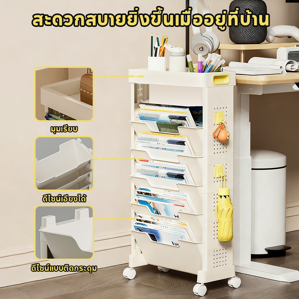 Home Shelves Small Bookshelf For Bedroom Movable With Wheels Shelf Book ...