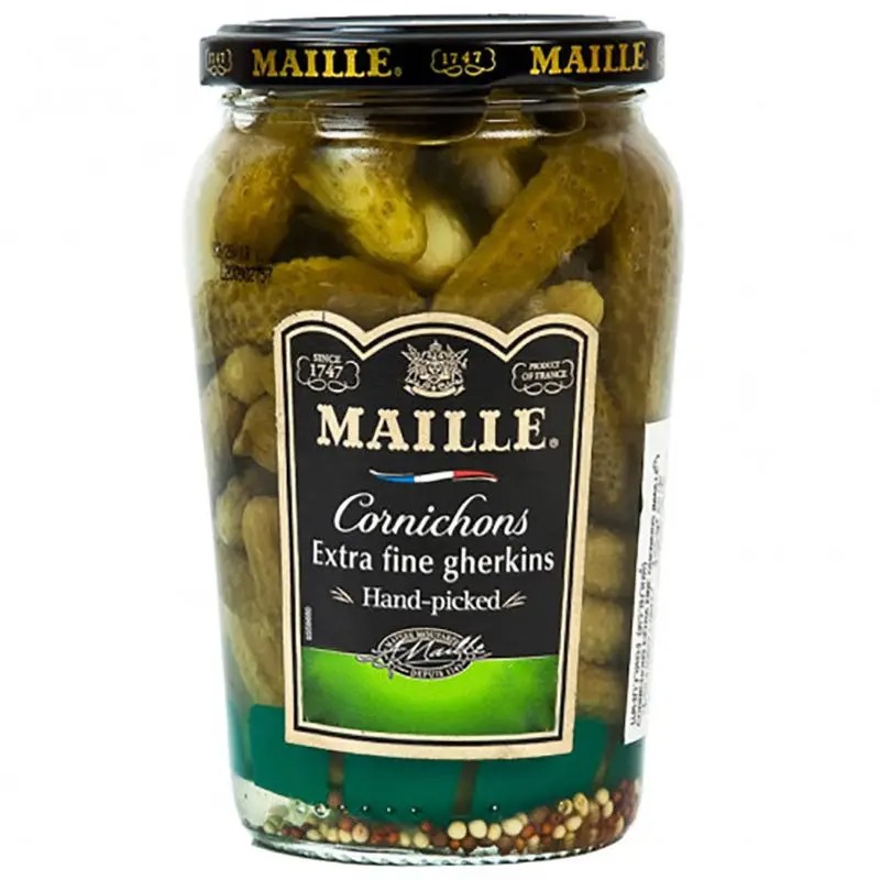 Maille Cornichons Extra Fine Gherkins 400g Small Pickled Cucumber Miles ...