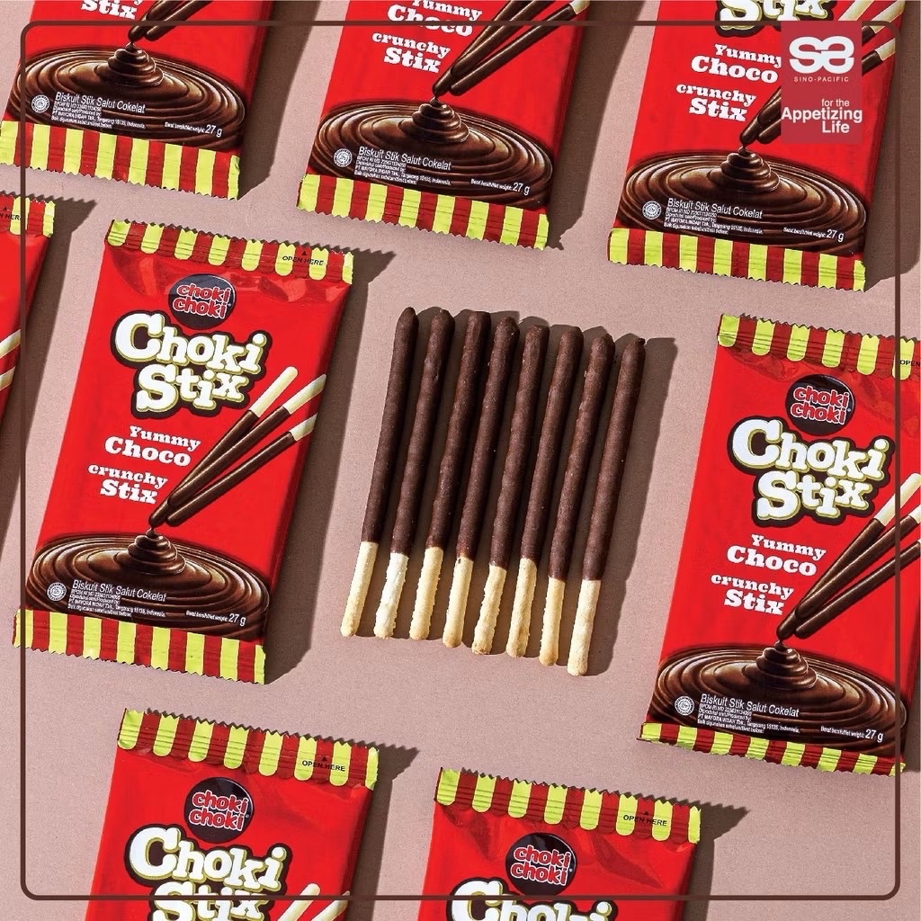 [1 Box] Choki Stixs Sticks Chocolate Coated Biscuit 24 G x 12 Packs ...