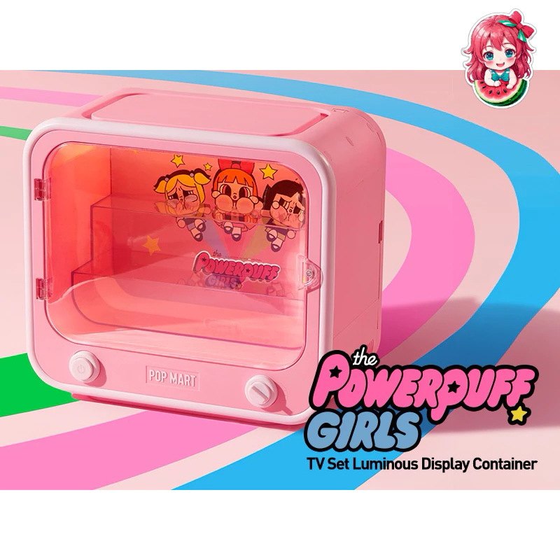 POP MART Display Cabinet CRYBABY × Powerpuff Girls Series-TV Set ...
