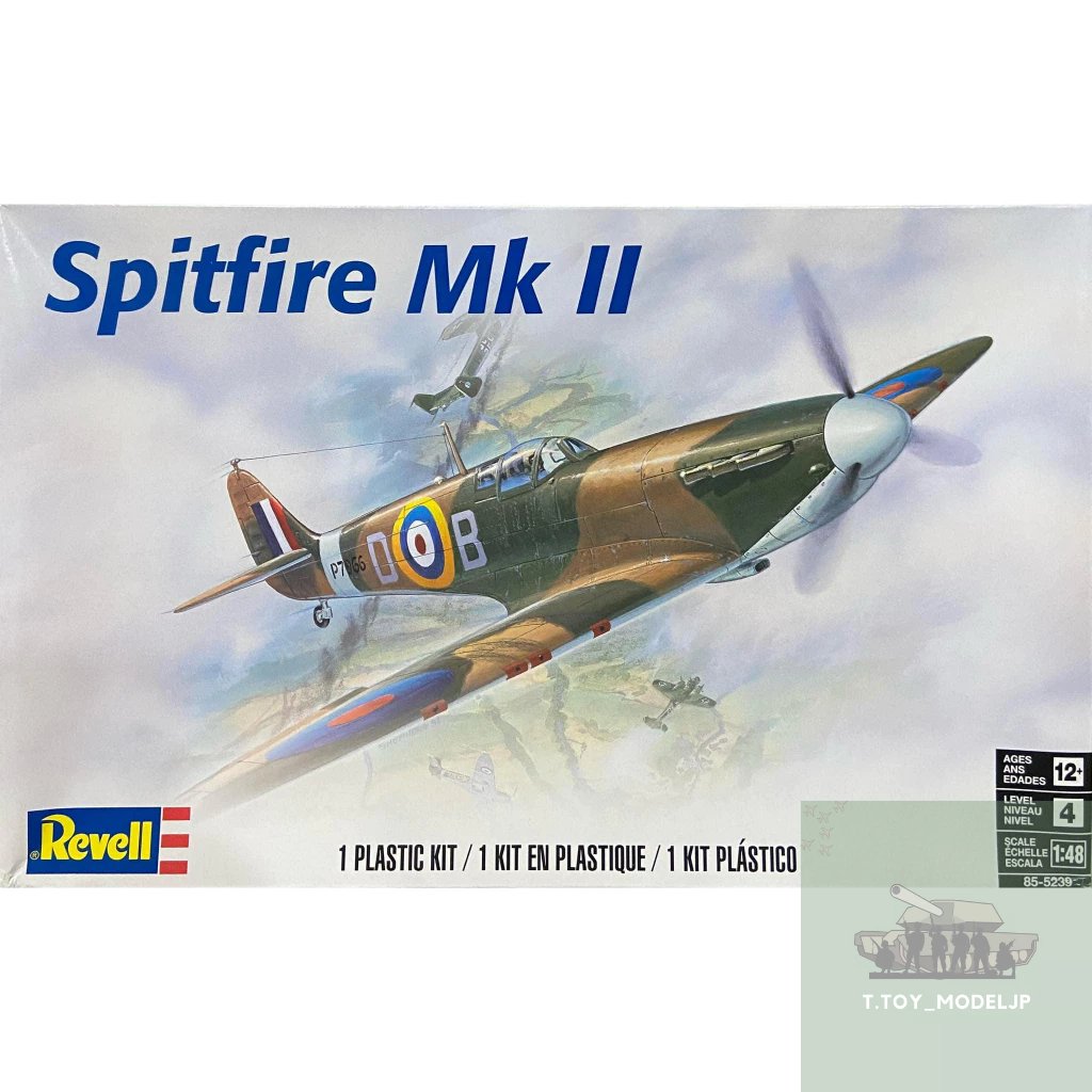 Revell 1/48 Spitfire Mk II Fighter Plane Model World War Airplane ...