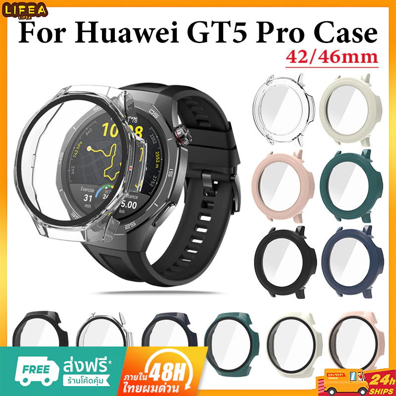 Huawei Watch GT 5 Pro 42mm Bumper Case 46 Mm Pebble Glass-Tempered GT5 ...