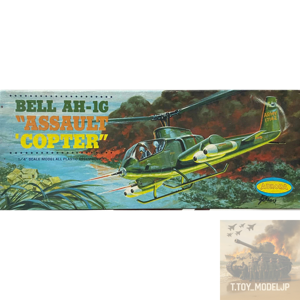 Aurora 1/48 Bell AH-1G Assault Copter Model Helicopter Fighter Aircraft ...