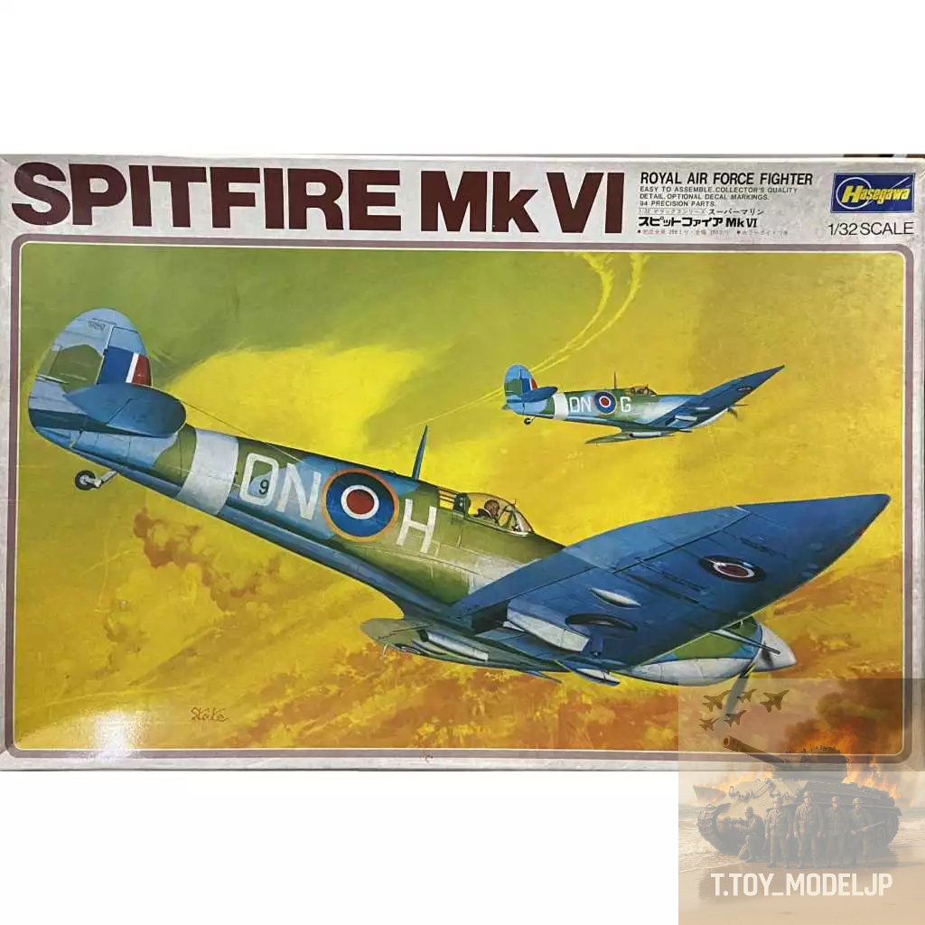 Hasegawa 1/32 Spitfire Mk.VI Fighter Aircraft Model World War Assembled ...