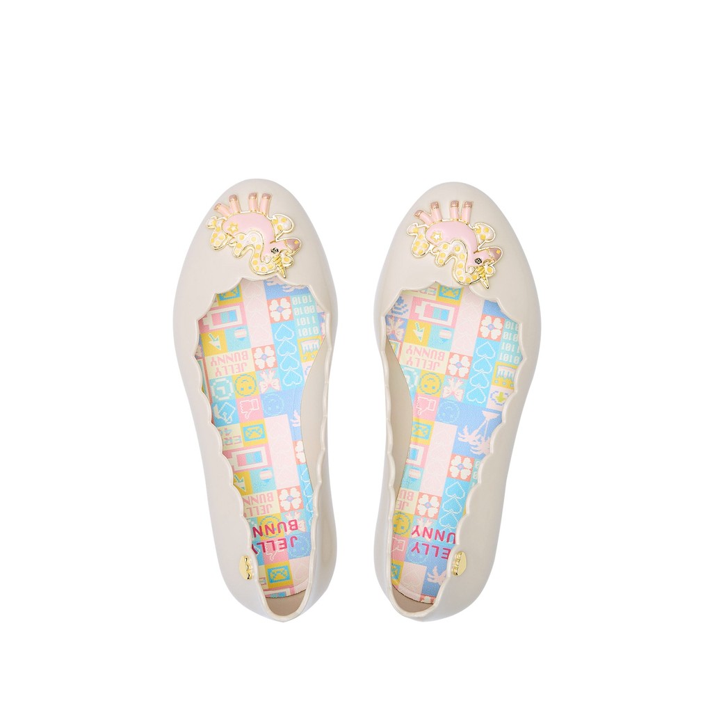 JELLY BUNNY Kids Ballet Flats MINI NOOR Model B25SKBL002 Off-White ...