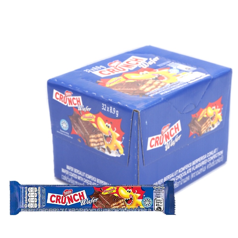 NESTLE Crunch Wafer Chocolate 8.9 g x 32 (NESTLE Coated 8.9 x 32 ...