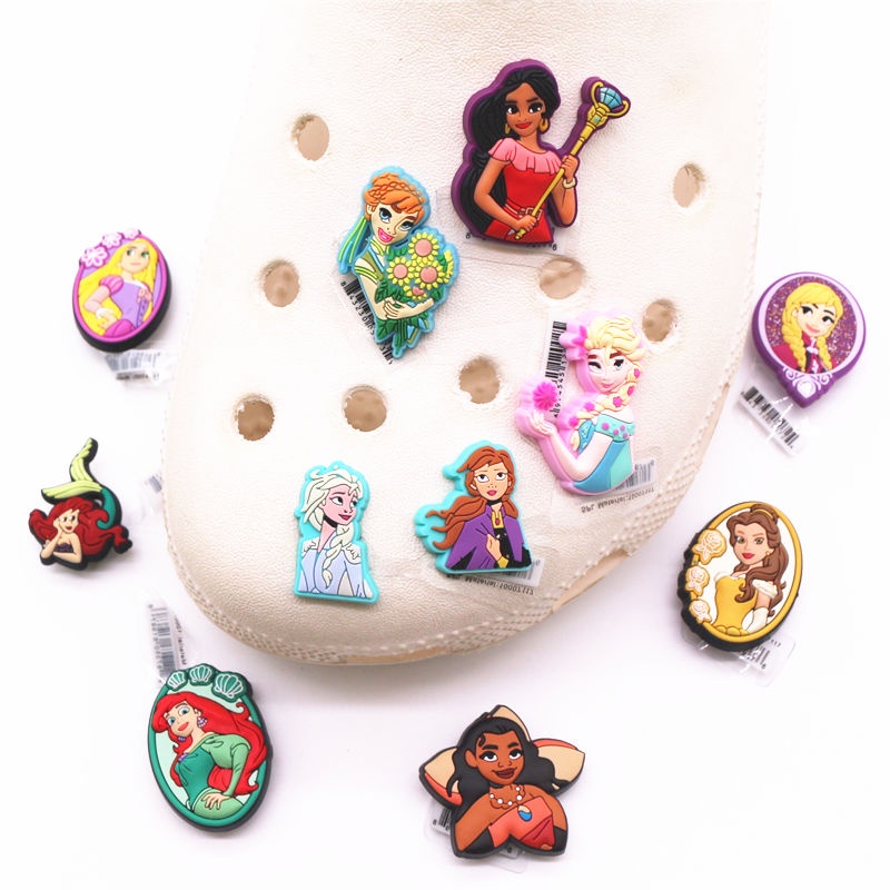crocs jibbitz Cartoon Princess Series PVC Shoe Buckle Accessories Cute ...