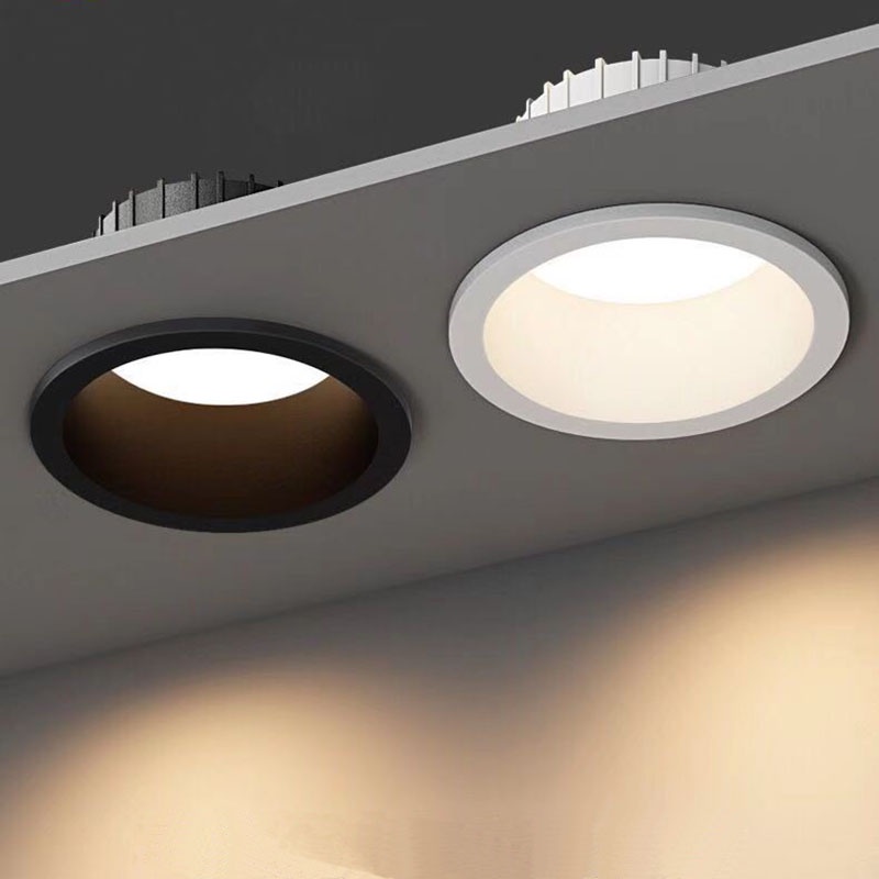 Round Anti-Glare Led Recessed Downlights 7w 12w 18w Hole Size 7cm 9cm ...