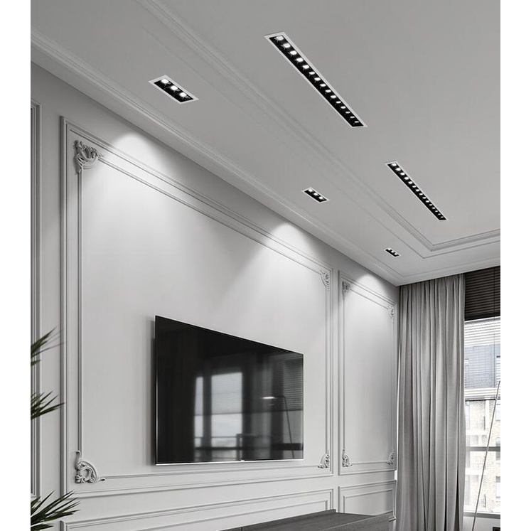 linear mini LED Downlight Spot light 4W 6W 8W12W18W24W Grille light COB ...