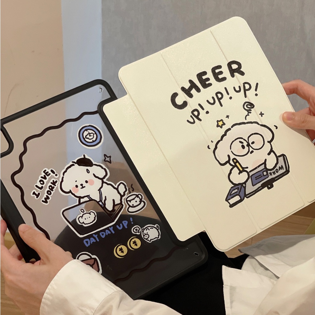 New cartoon working puppy For iPad Pro 11 2021folding stand Case 2020 ...