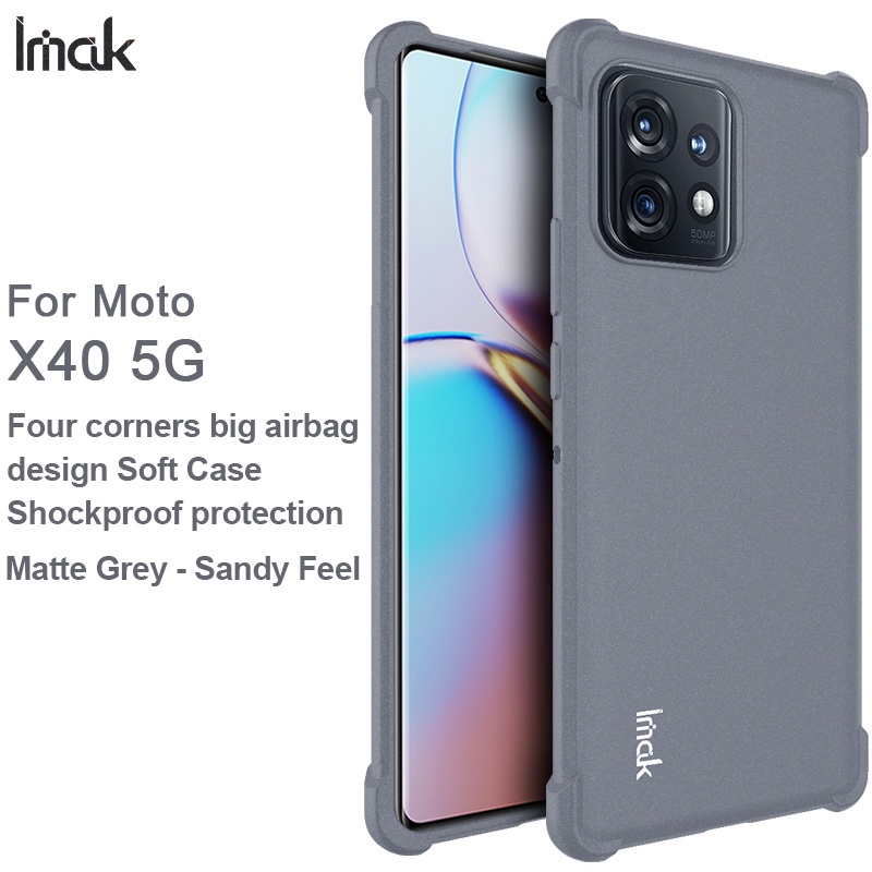 IMAK Airbag Soft Case For Motorola Moto X40 5G Frosted Sandy Feel Air ...