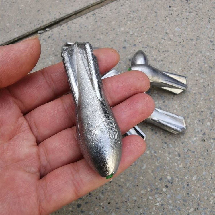 Sea Rod Lead Sinker Bullet Missile Shape Anti-Hanging Bottom Throwing ...