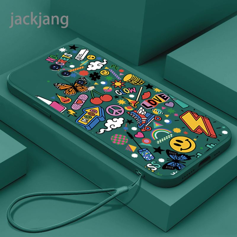 casing Redmi 9T straight edge all inclusive lens silicone soft shell ...