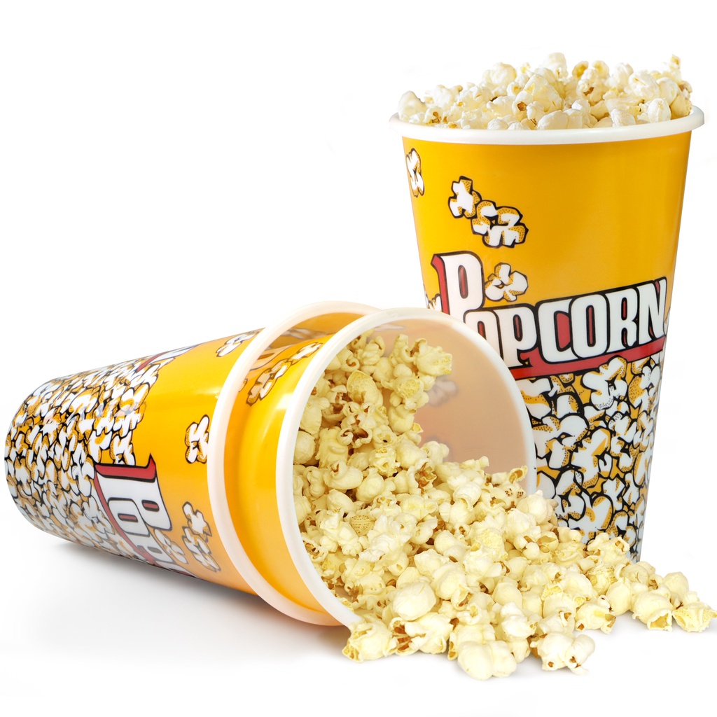 3 Pcs Retro Style Plastic Popcorn Containers for Movie Night | Shopee ...