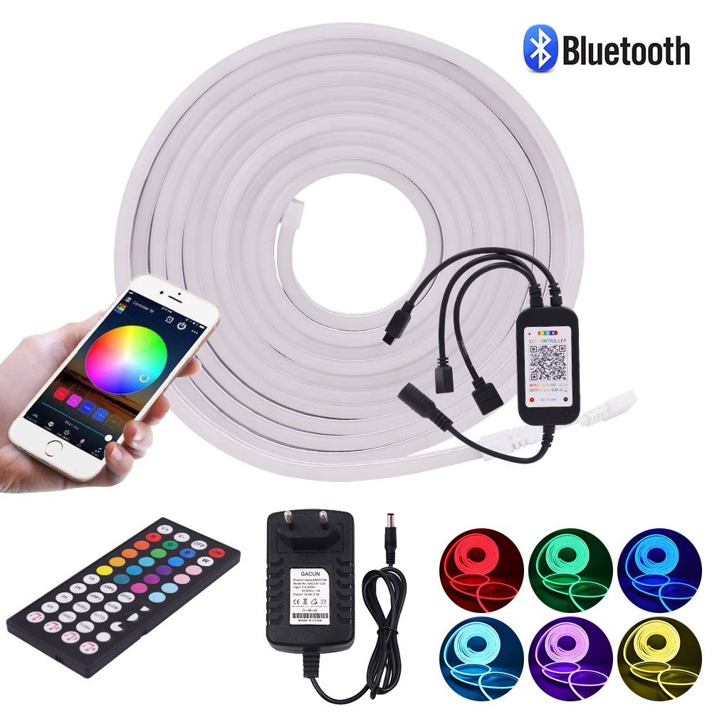 RGB Neon Strip Light DC12V WIFI Bleutooth Control Neon Light Lamp ...