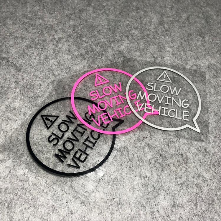 [P-A641] SLOW MOVING VEHICLE Reflective Sticker Car Rear Windshield ...