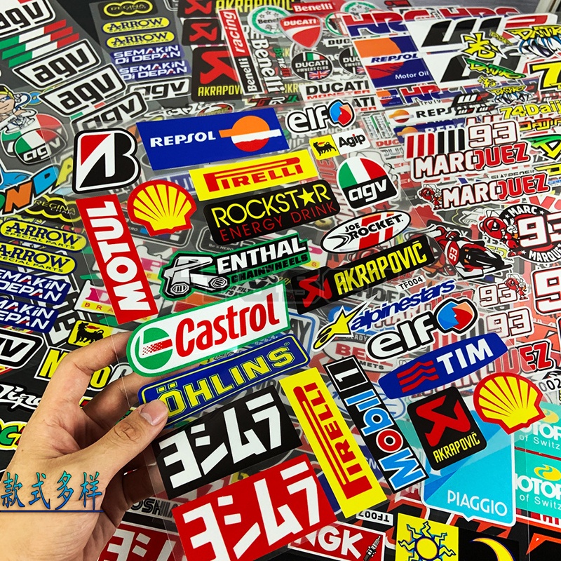 Motogp Style Waterproof Reflective Stickers Motorcycle Body Helmet ...