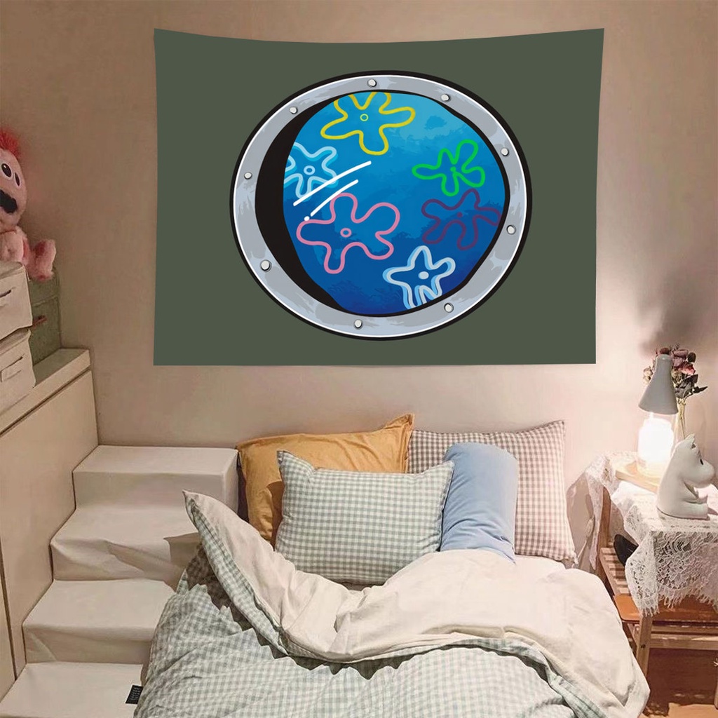 SpongeBob & Octopus Cartoon Hanging Tapestry for Creative and Funny ...