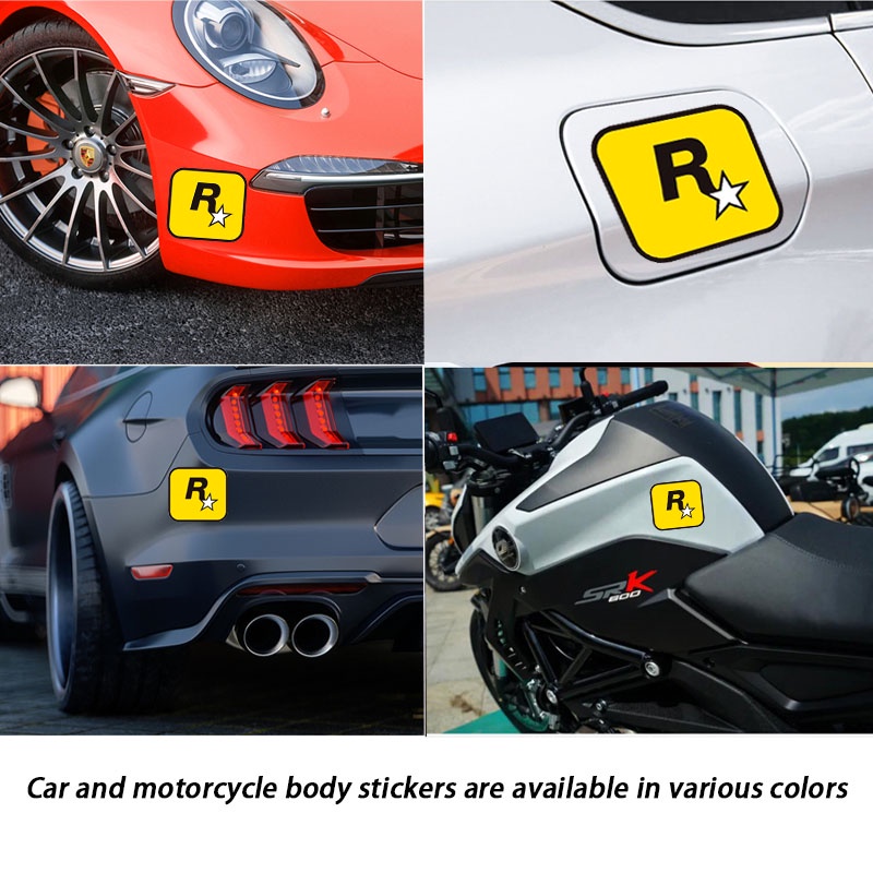 Car and motorcycle stickers JDM modified R star logo car stickers GTA ...
